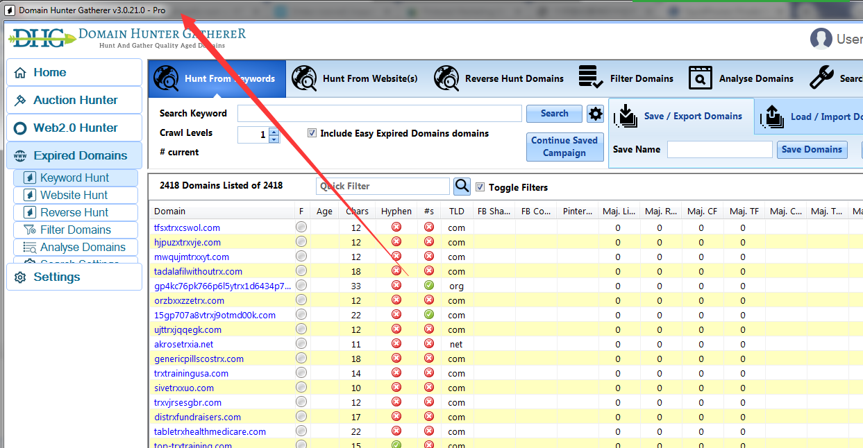 Domain Hunter Gatherer Pro 2024最新版 批量获取高权重过期域名 - 外贸基地 Domain Hunter Gatherer Pro 2024最新版 批量获取高权重过期域名 - 外贸基地