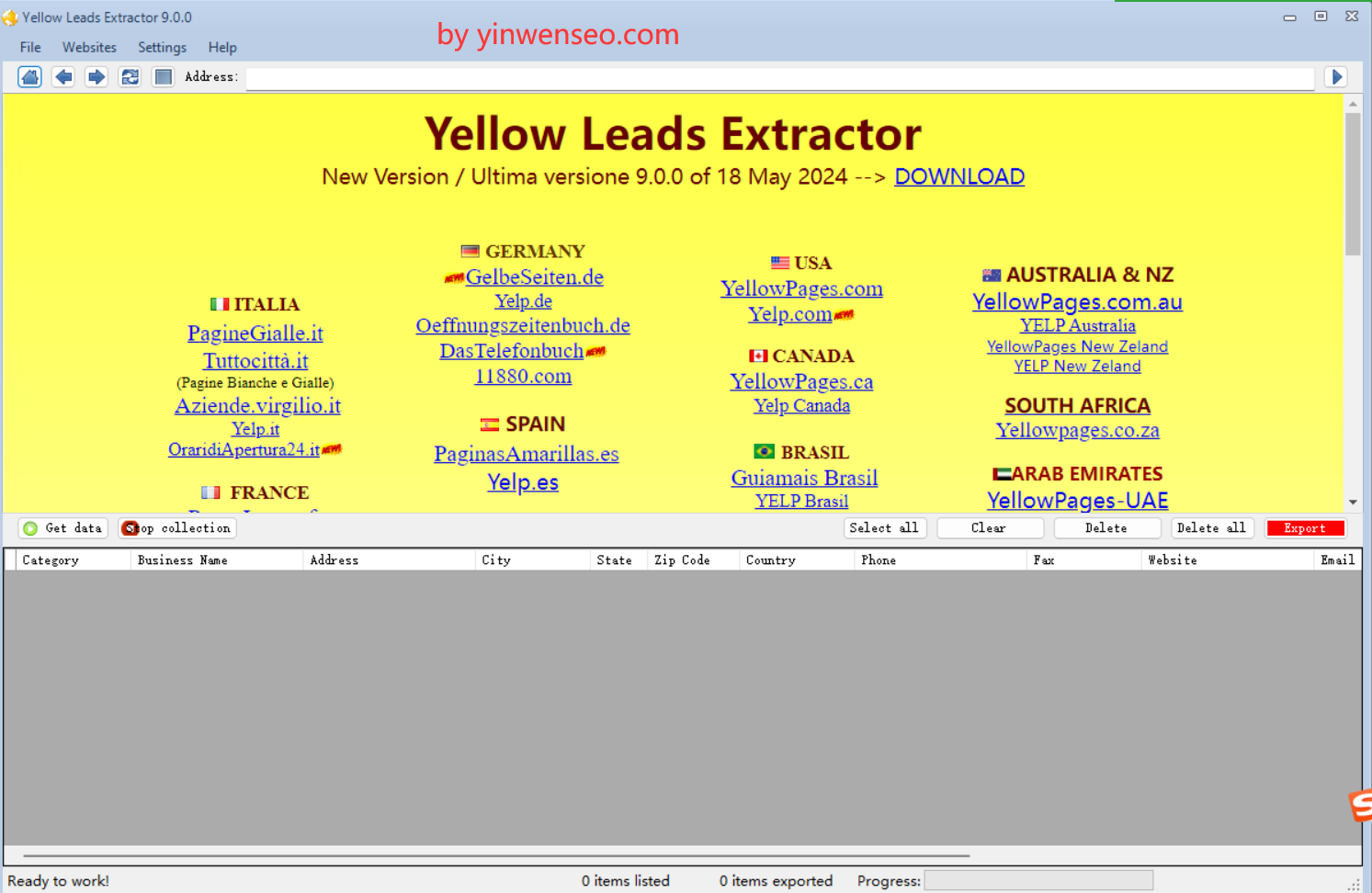 国外客户邮箱电话收集-Yellow Leads Extractor 最新版本 公司黄页信息导出 | 外贸基地